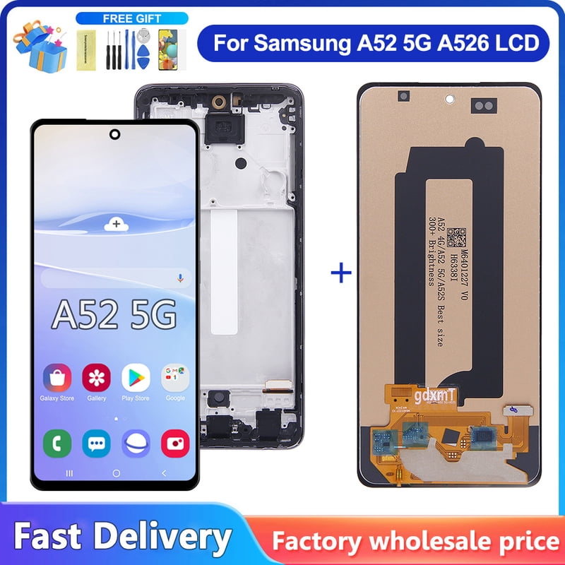 AMOLED For Samsung A52 5G A526 LCD Display Touch Screen With Frame Digitizer For Samsung SM ...