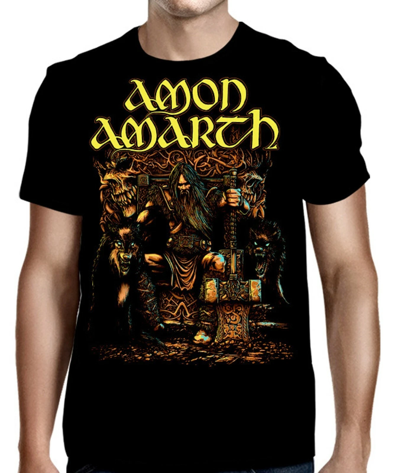 AMON AMARTH cd lgo THOR ODIN ODEN'S SON Official SHIRT MED New nbp ...