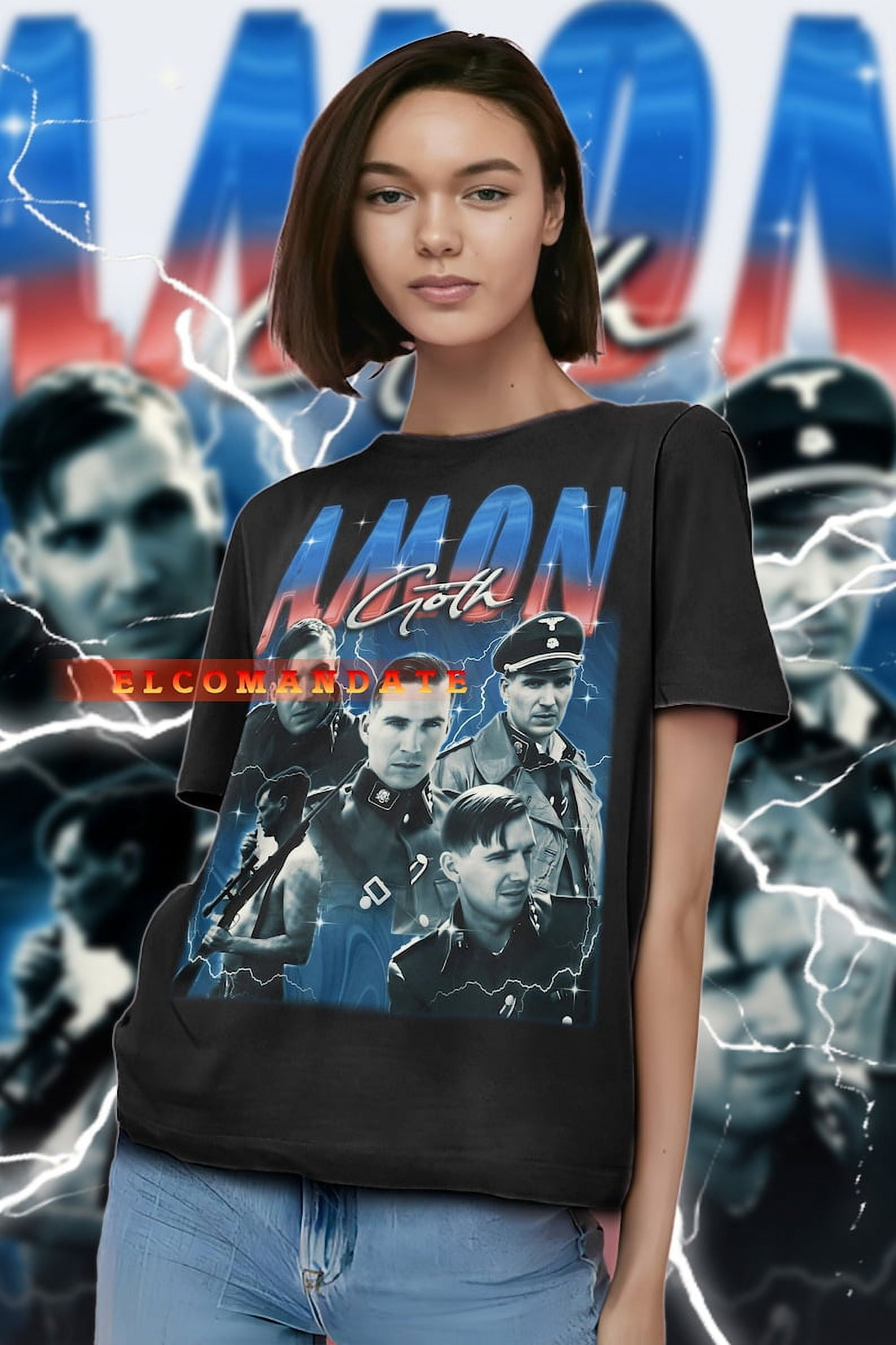 AMON GOTH Shirt, Amon Goth Homage Tshirt, Ralph Fiennes Fan Tees, Amon ...