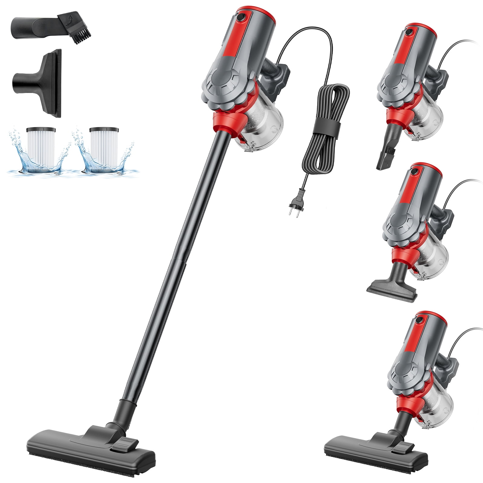 AMONSEE Vacuum Cleaner, 600W Motorized Brush, 18Kpa Suction, Stick ...