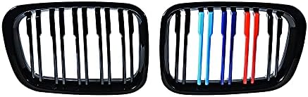 AMOPACORP 1 Pair Front Kidney Grill Grille Driver Passenger Side Black ...