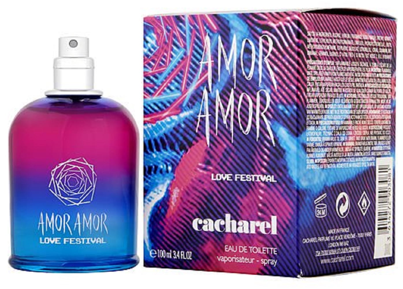 AMOR AMOR LOVE FESTIVAL * Cacharel 3.4 oz / 100 ml EDT Women Perfume ...