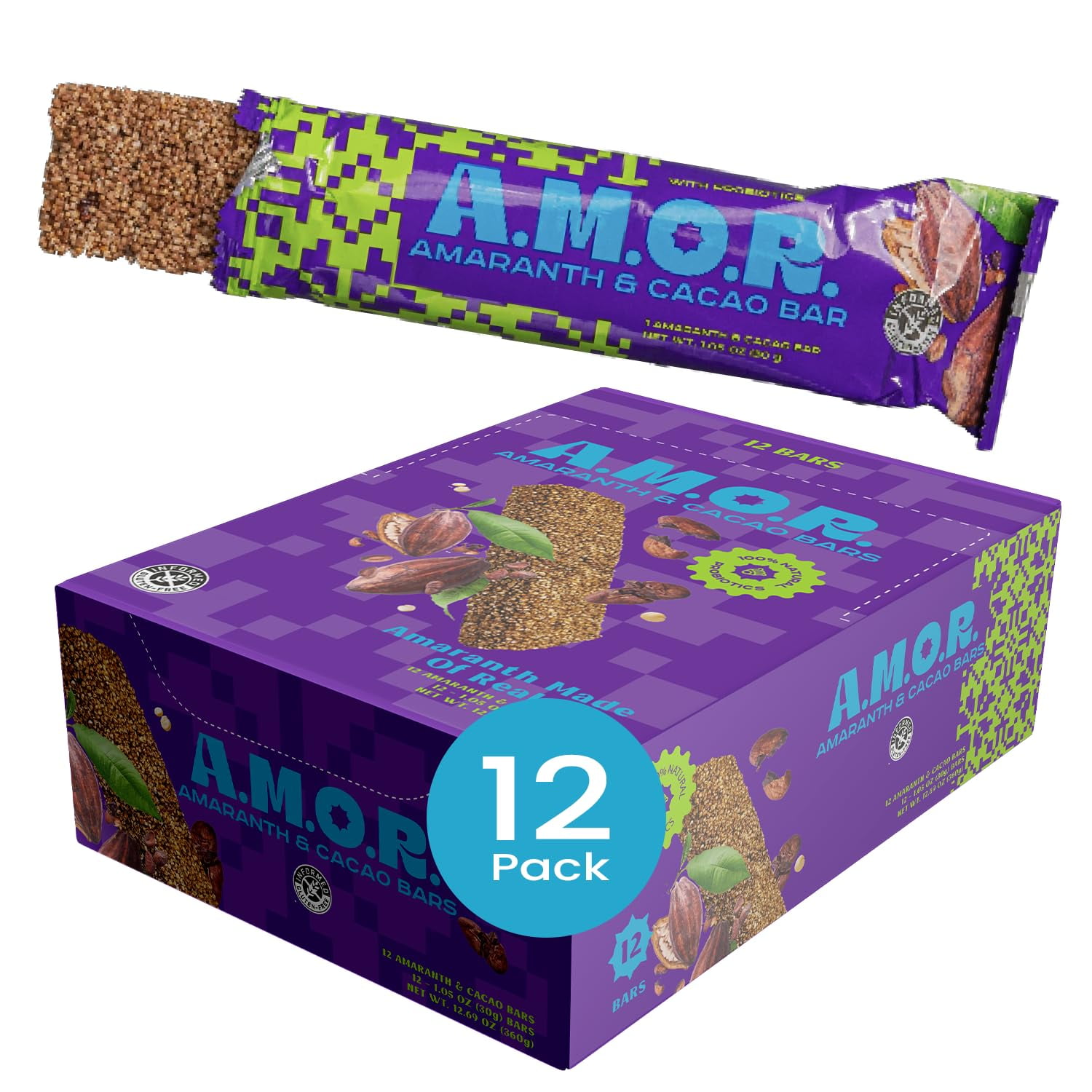 AMOR Amaranth Plant AJH3 Based Snacks - Superfood Vegan Bars with ...