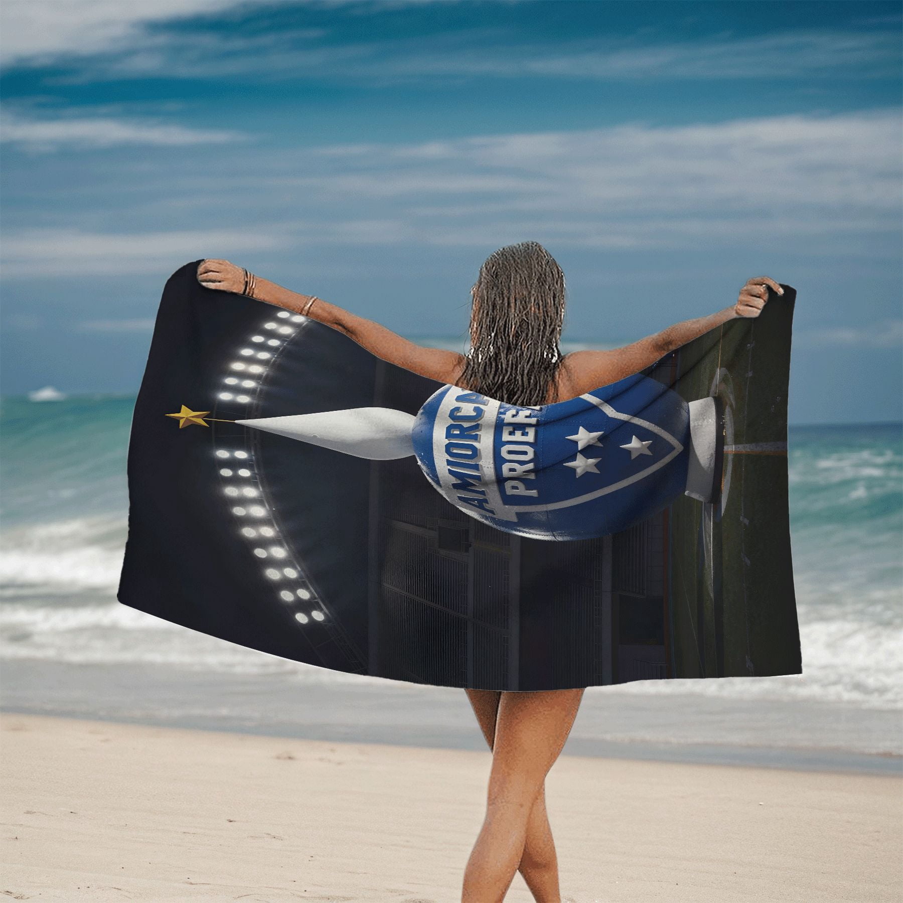 AMORGAN PROERA Soccer Ball Pattern Beach Towel - Large Inflatable ...