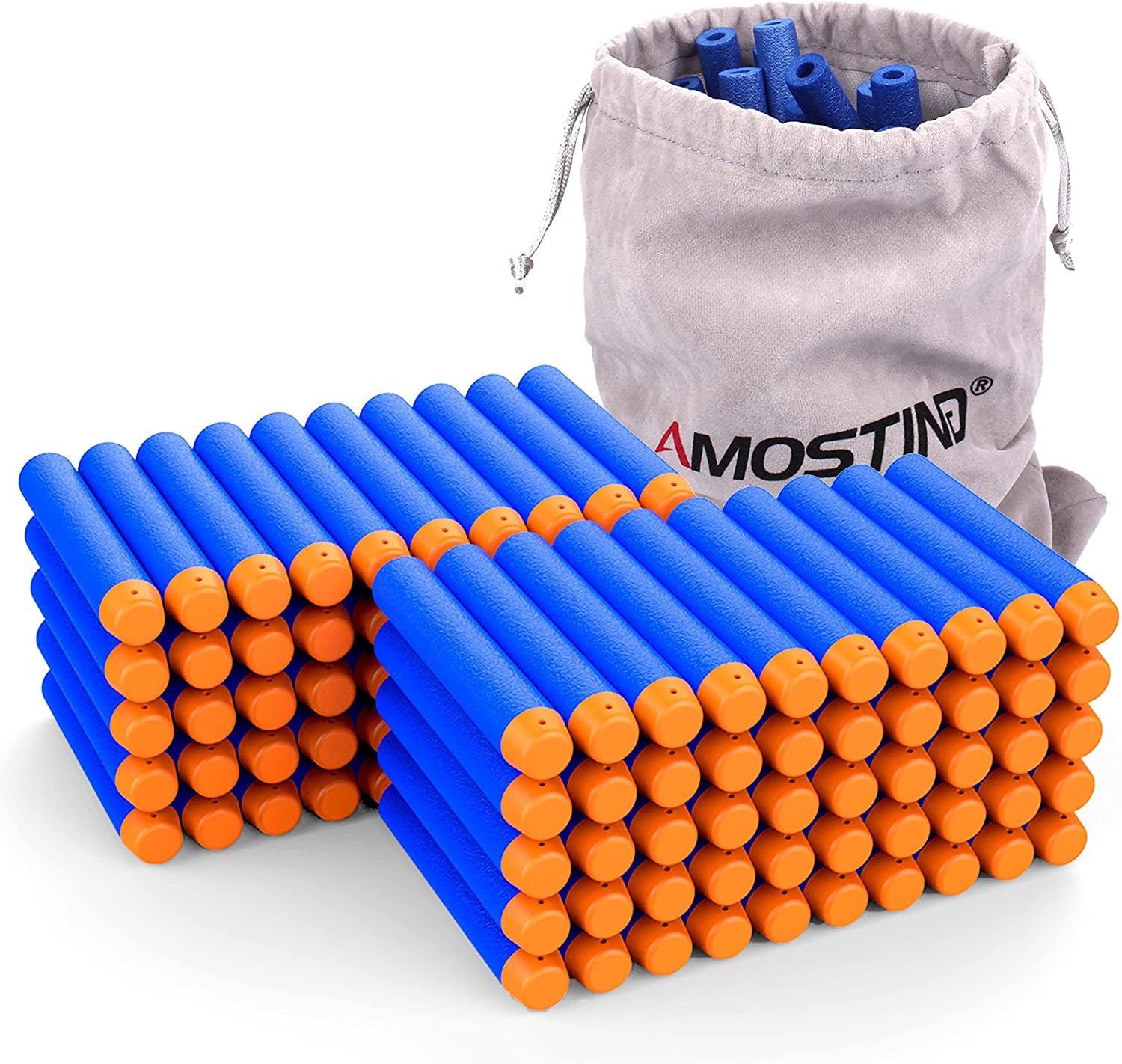 AMOSTING Refill Darts 100PCS Bullets Ammo Pack for Nerf N-Strike Elite ...