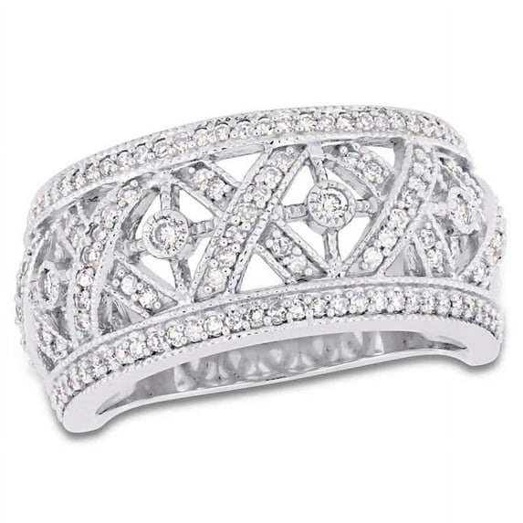 AMOUR 1/2 CT TW Diamond Filigree Ring In 10K White Gold - Walmart.com