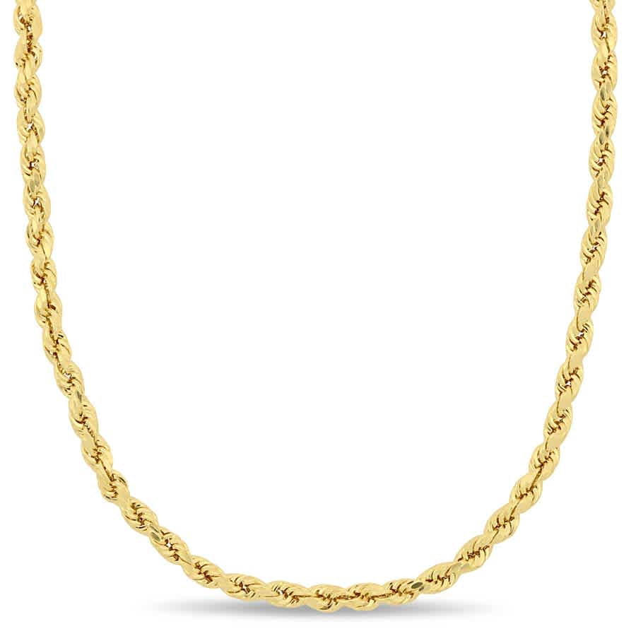 AMOUR 18 Inch Rope Chain Necklace In 10K Yellow Gold (3 Mm) - Walmart.com