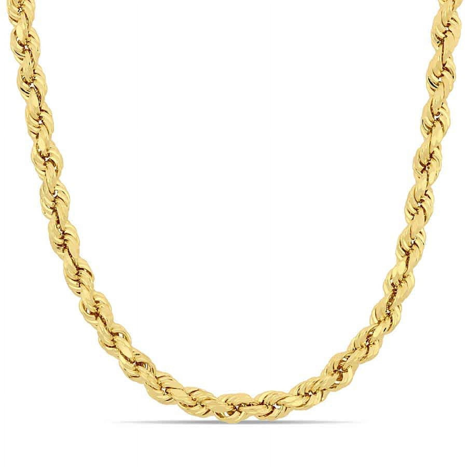 AMOUR 18 Inch Rope Chain Necklace In 10K Yellow Gold (5 Mm) - Walmart.com