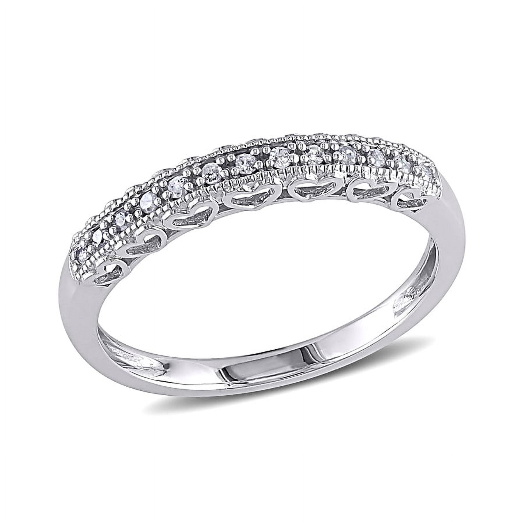 AMOUR Diamond Heart Anniversary Band In 10K White Gold - Walmart.com