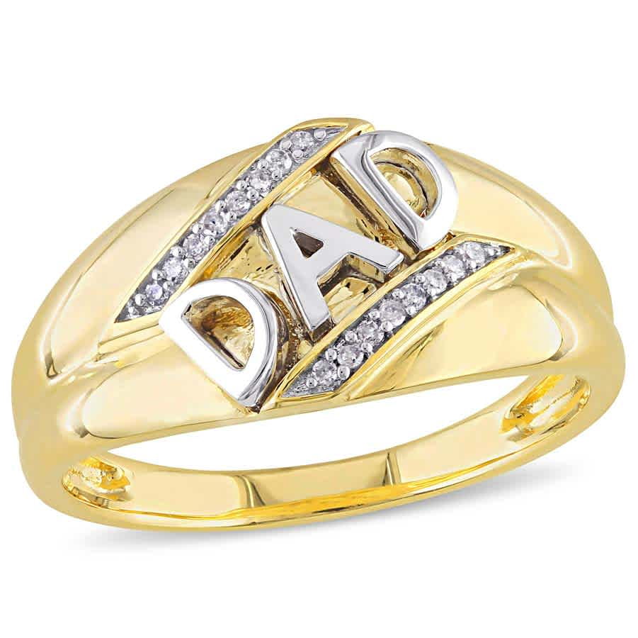 AMOUR Diamond Men's "Dad" Ring In 10K Yellow Gold - Walmart.com