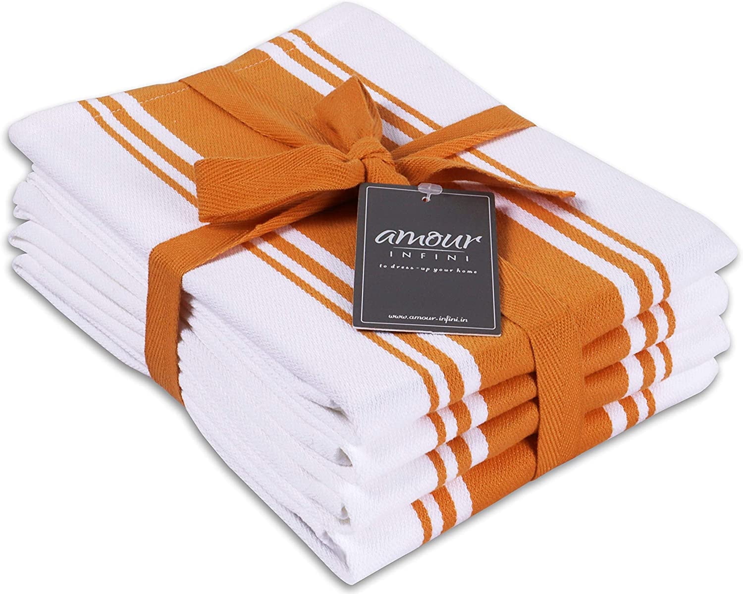 AMOUR INFINI Kitchen Towels Classic Stripe Kitchen Towels Set of 4 ...