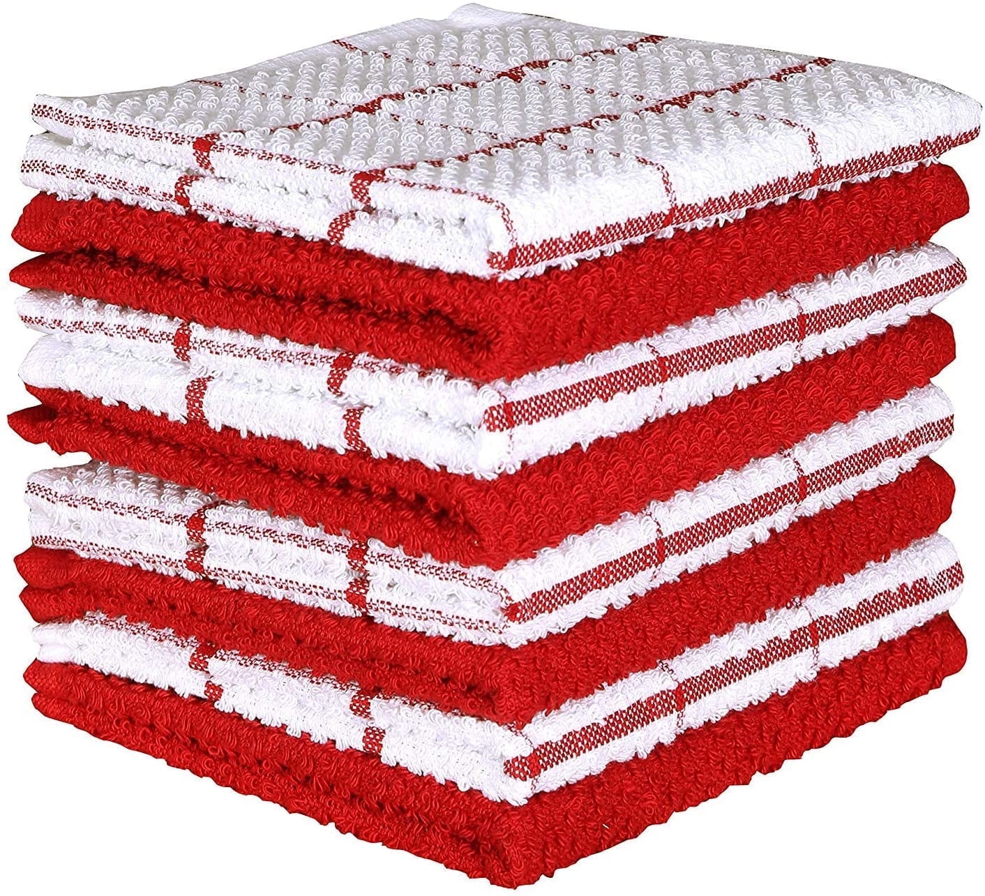 AMOUR INFINI Terry Dish Cloths - Super Absorbent Cleaning Cloths - Set ...