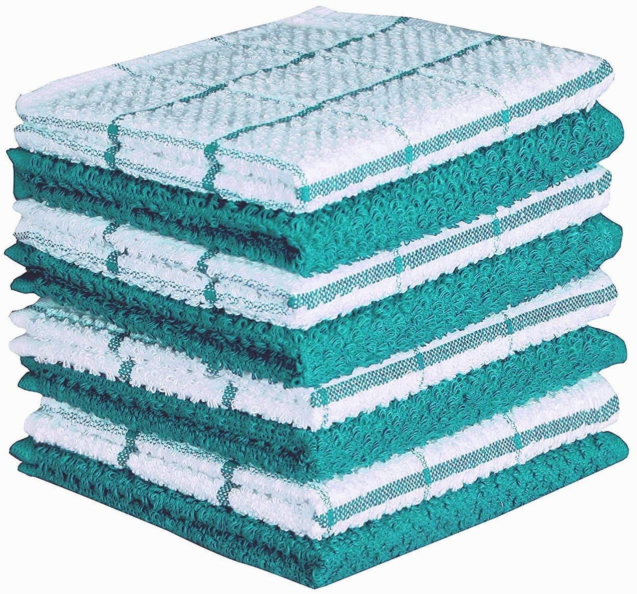 AMOUR INFINI Terry Dish Cloths - Super Absorbent Cleaning Cloths - Set ...