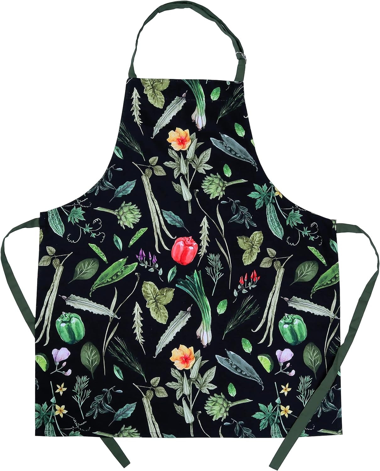 AMOUR INFINI kitchen Cotton Aprons Adjustable Strap with Waist Ties ...