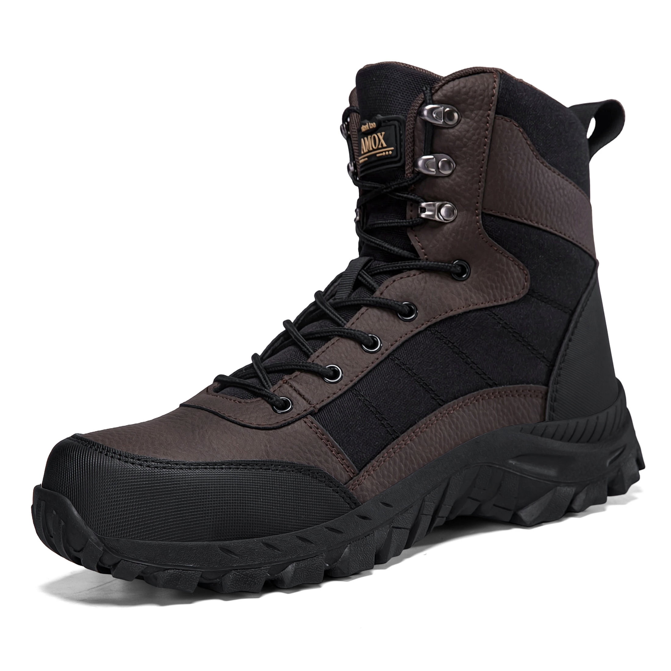 AMOX Men's Steel Toe Safety Boots – ASTM F2412-24 Certified, High-Top ...