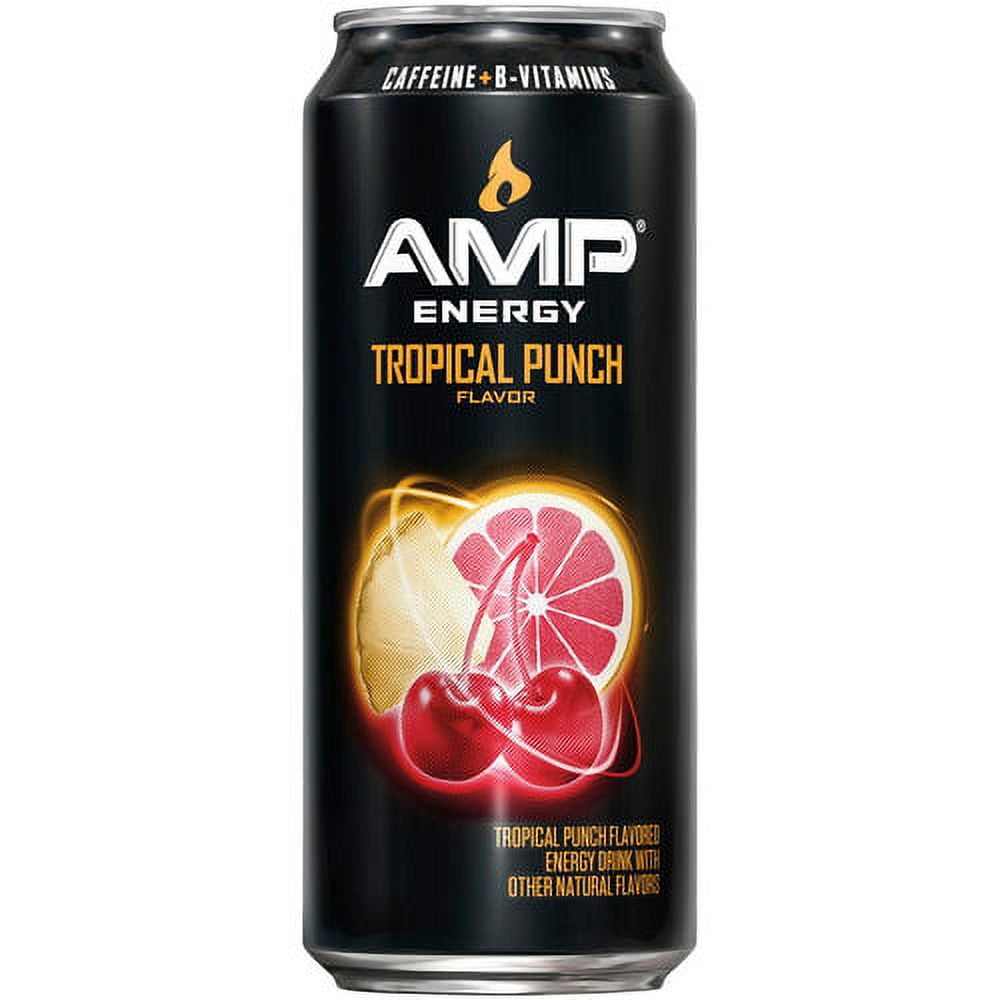 AMP Energy Tropical Punch Energy Drink, 16 Fl. Oz. - Walmart.com