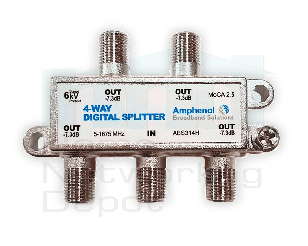 Holland Electronics 4 Way Balanced MoCA 2.5 Compliant Splitter, 5-1675 MHz Bandwidth - Walmart.com