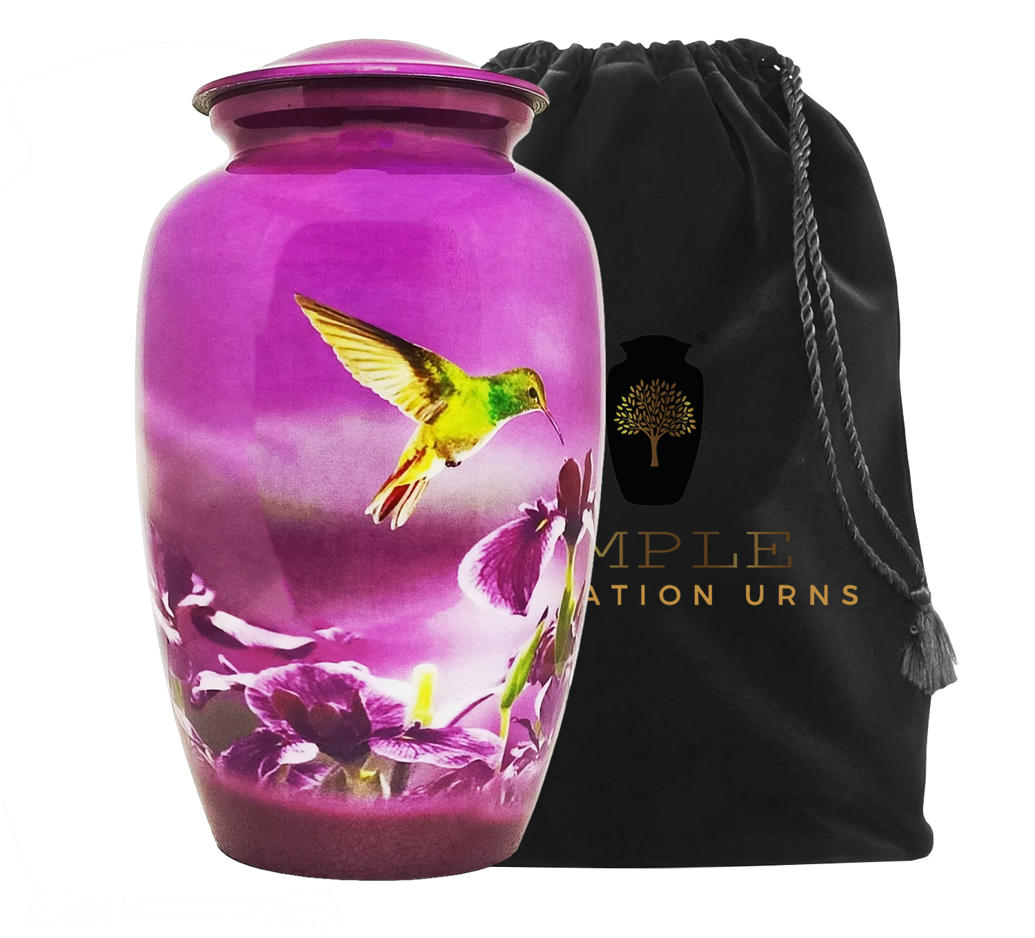 AMPLE Aluminum Cremation Urn – Leak-Proof, Durable Memorial I Purple ...
