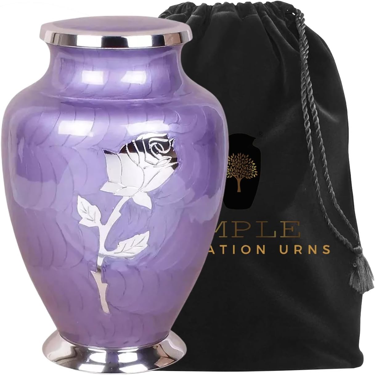 AMPLE Aluminum Cremation Urn – Leak-Proof, Durable Memorial I Purple ...