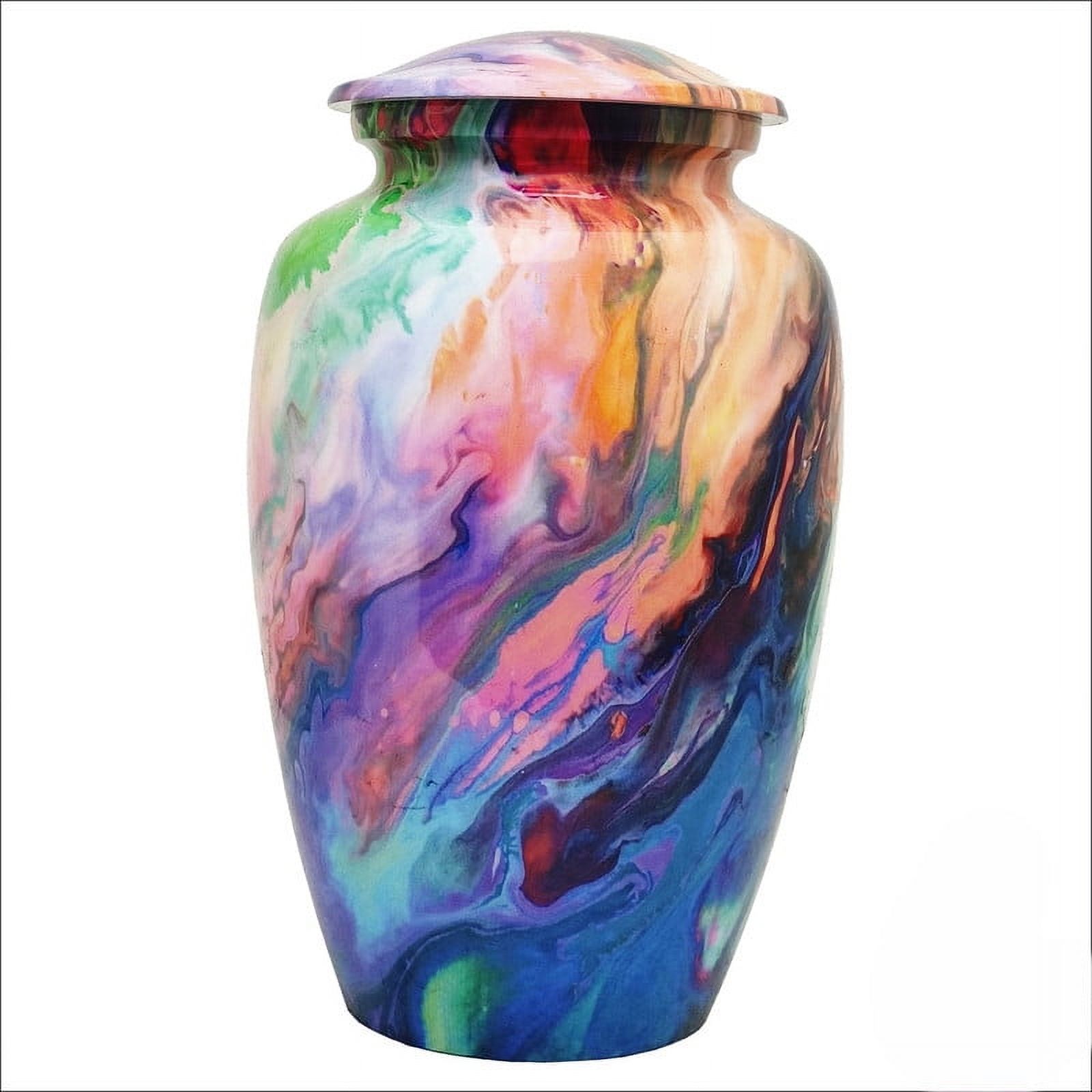 AMPLE CREMATION URNS | Multicolor Wave Cremation Urn | Vibrant Urn with ...