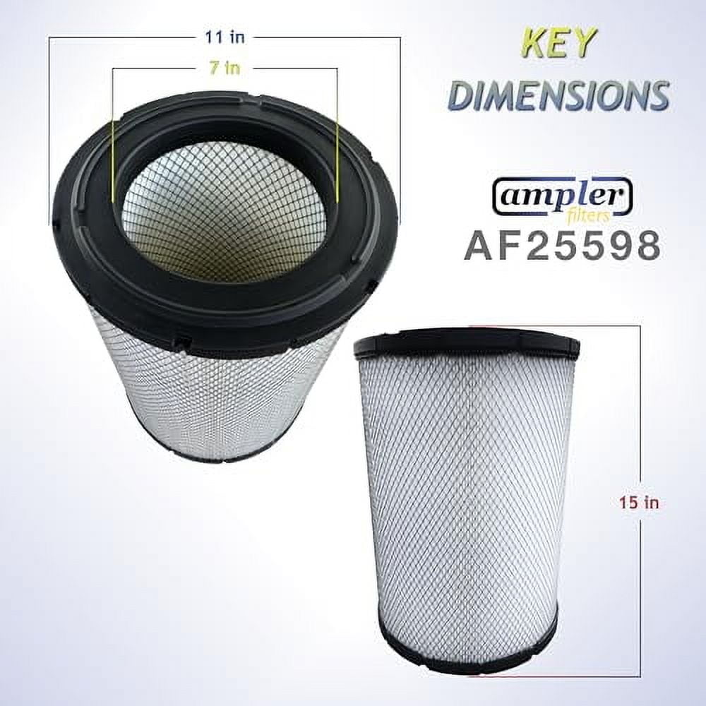 AMPLER's Air Filter AF25598 replacement for Kenworth W900 T700 T800 T2000 C500 Engine Air Filter ...