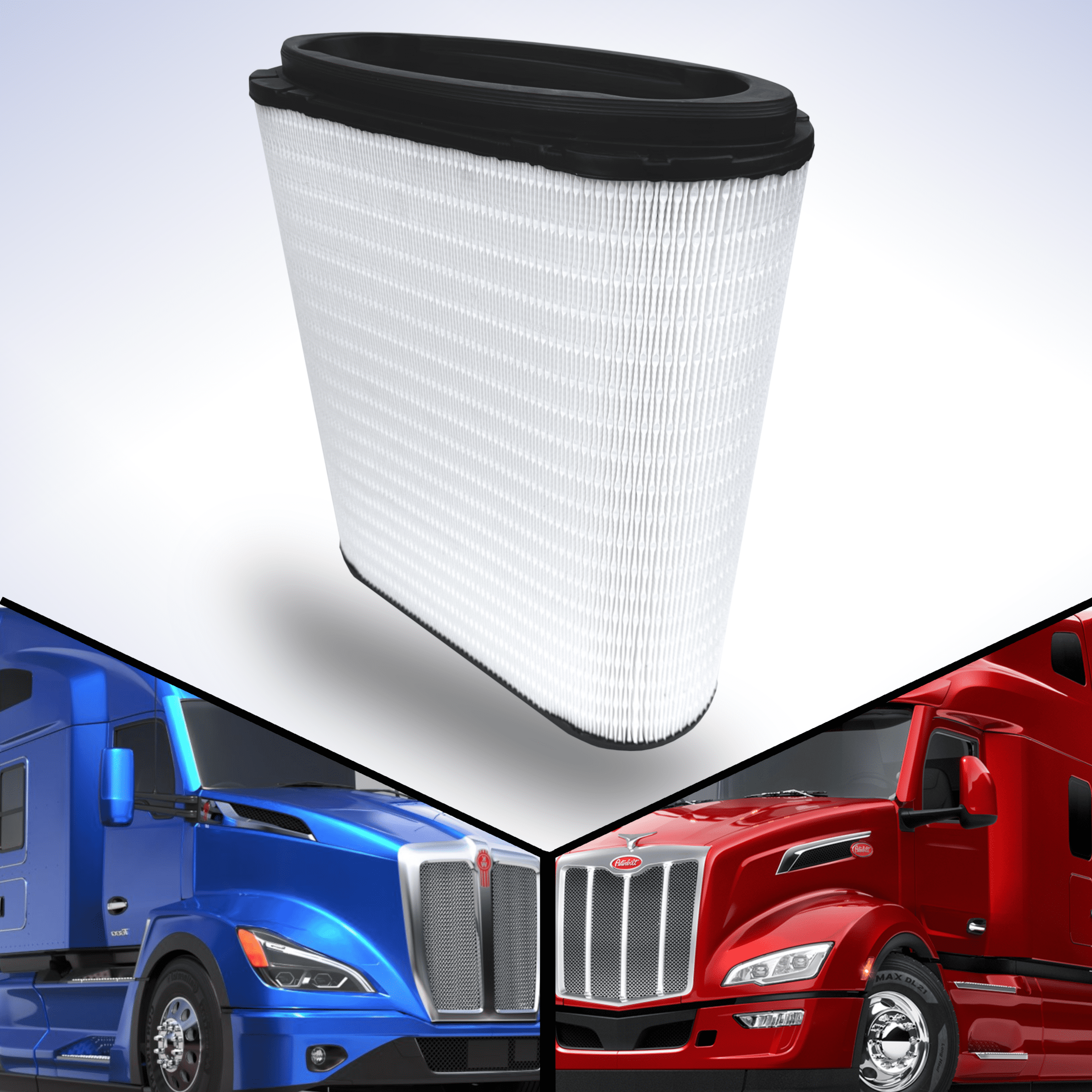 AMPLER's Engine Air Filter D371061 for Kenworth KW T680 and Peterbilt ...