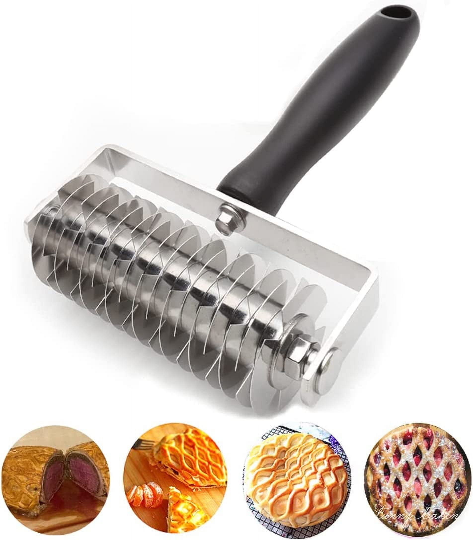 AMPSEVEN Pastry Lattice Roller Cutter - Professional Stainless Steel ...