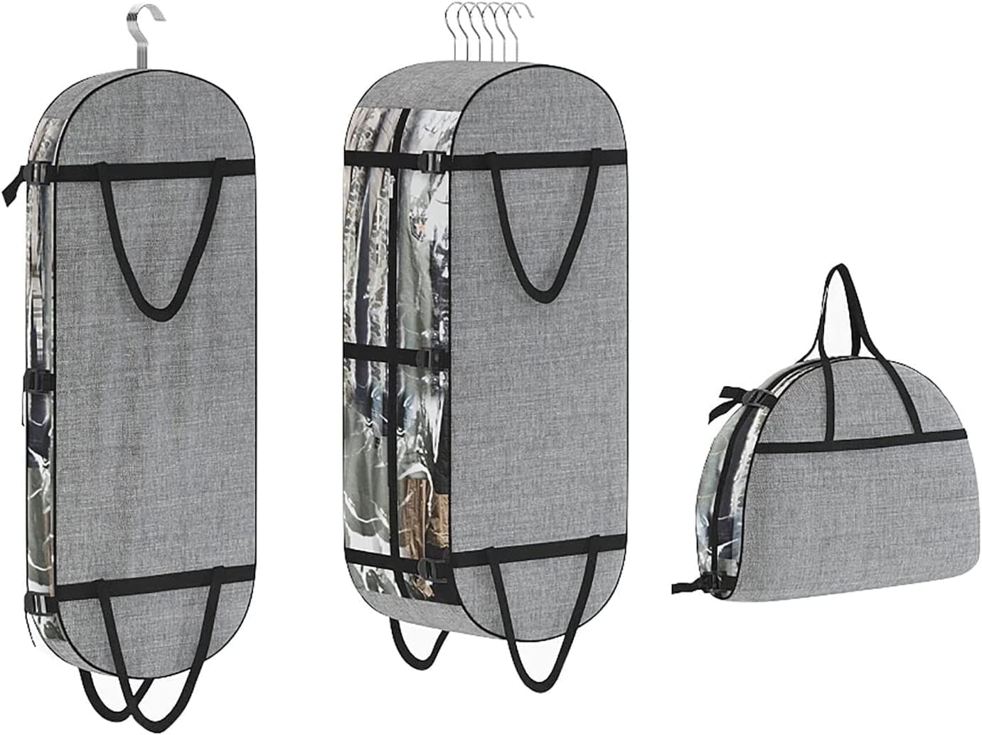 AMQTSLM 50" Garment Bag,Hanging Garment Bags for Travel,Sturdy Oxford ...