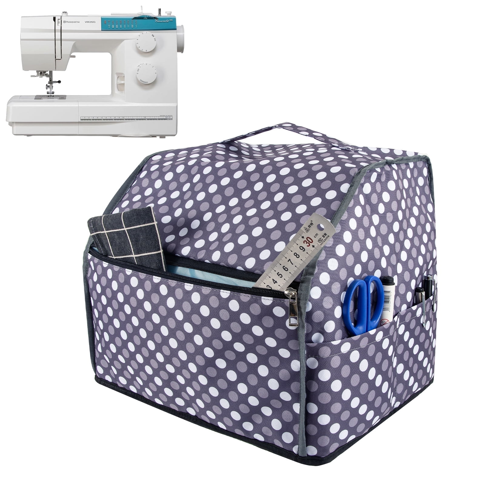 AMQTSLM Serger Machine Cover with Storage Pockets, Sewing Machine Cover ...