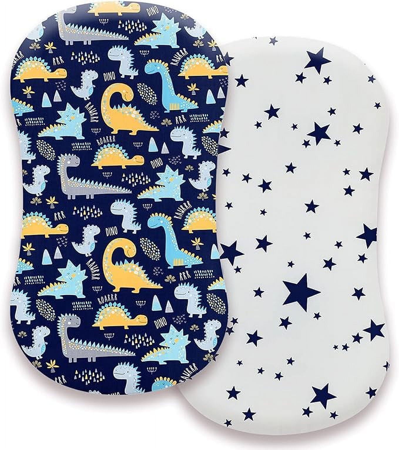 AMROSE Premium Cotton Bassinet Sheets, Fit for Halo Bassinest Swivel Sleeper, 2 Pack Hourglass ...