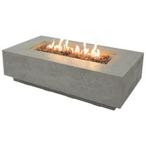Mayfair Lightweight Concrete Outdoor 50,000 BTU Rectangular Fire Pit ...