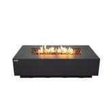 AMS Fireplace - Madison 60" Rectangular Propane Fire Pit Table - Dark ...