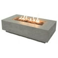 AMS Fireplace - Madison 60" Rectangular Propane Fire Pit Table - Light ...