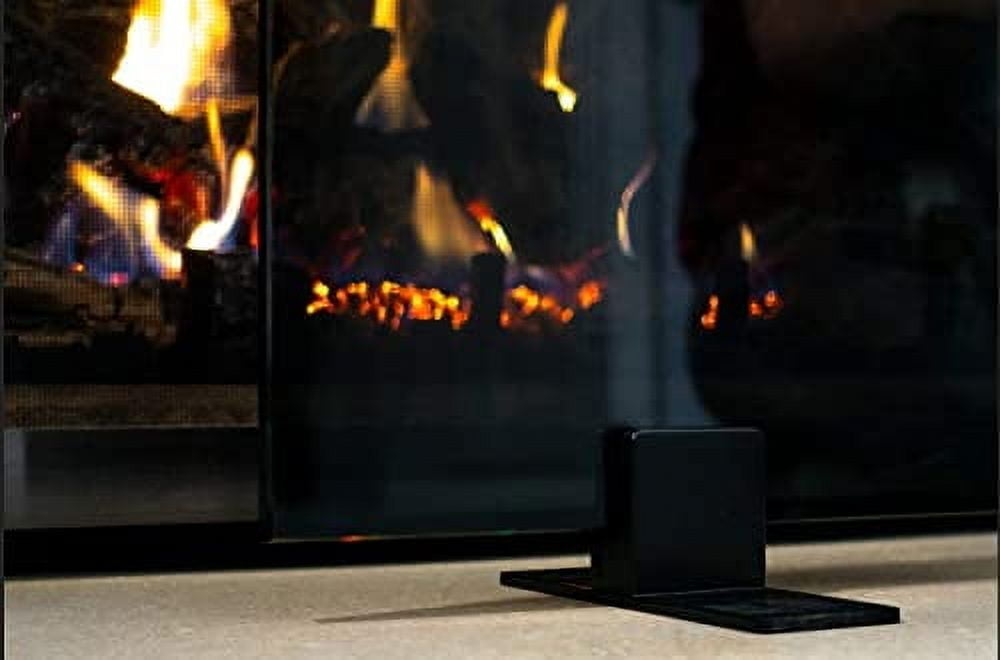 AMS Fireplace Stainless Steel Glass Holder Bracket Feet | Adjustable ...