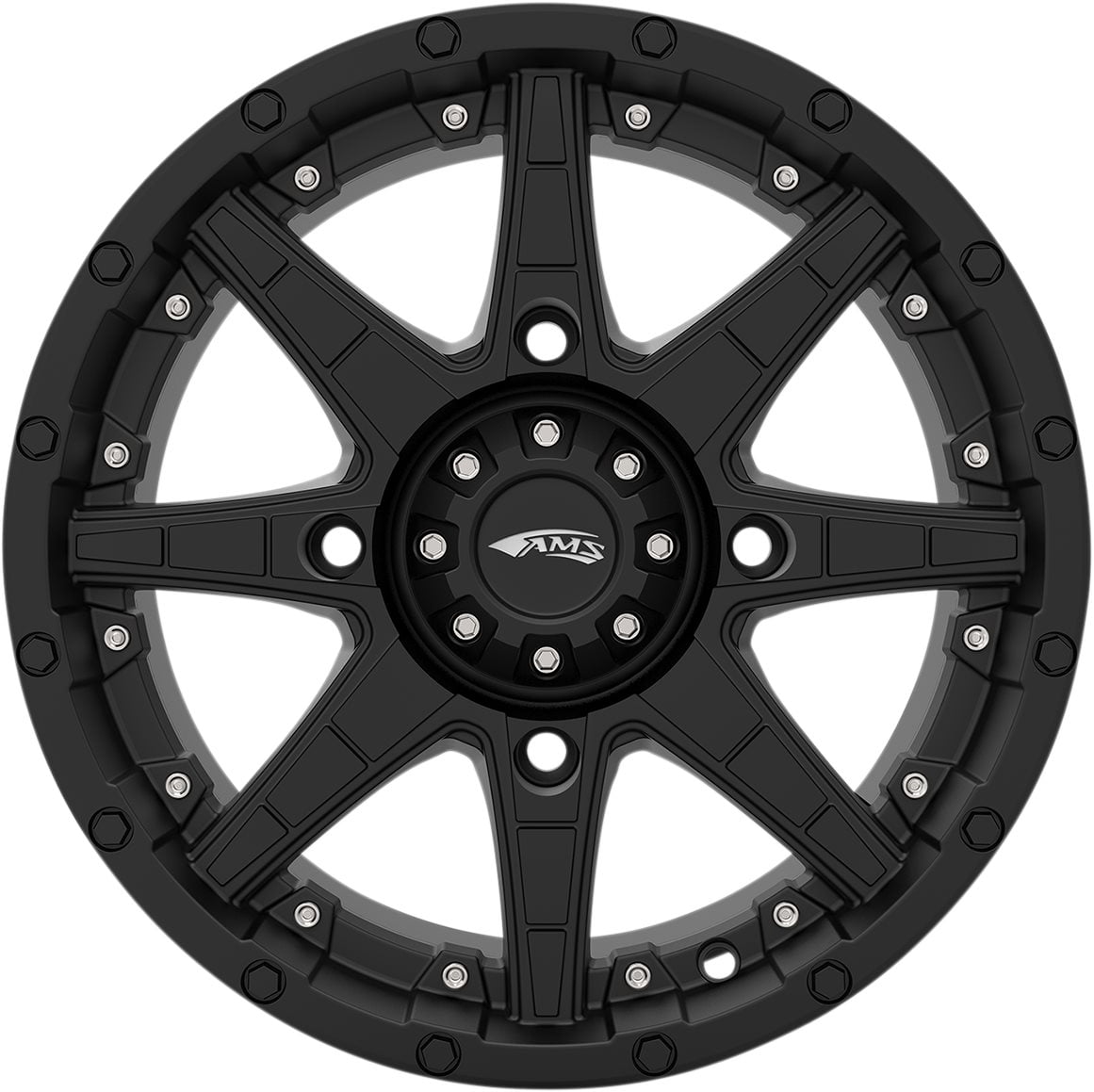 AMS Roll'n 105 Cast Aluminum Wheel Black Satin 15x7 4/137 5+2 (5707 ...
