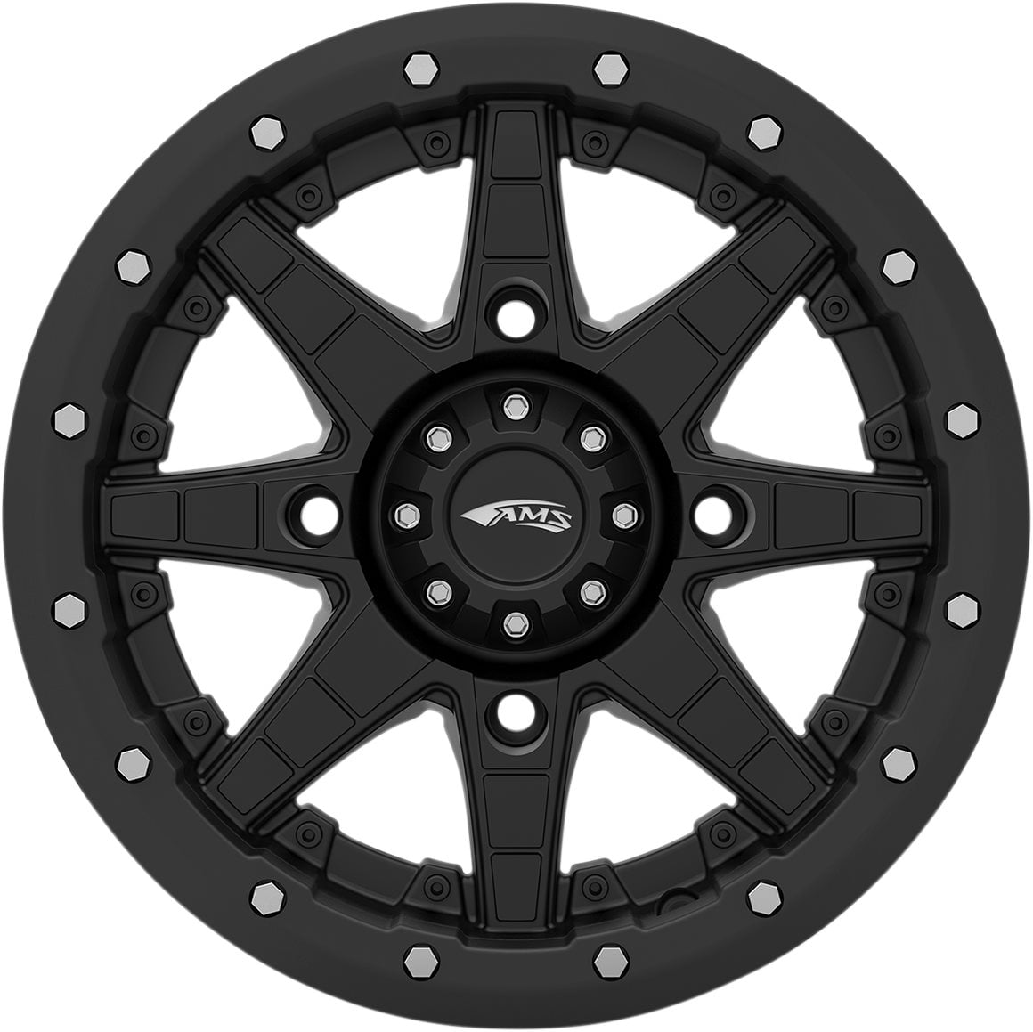 AMS Roll'n 106 Black Front/Rear Beadlock Wheel 15x7 4/110 5+2 (5709 ...