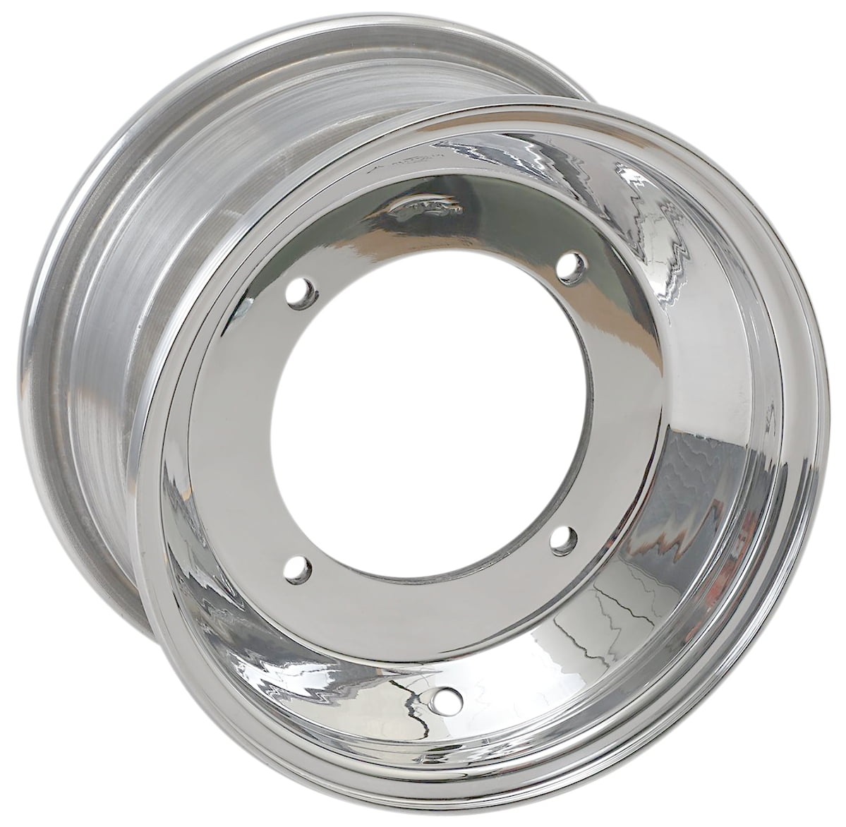 AMS Spun Polished Aluminum Front Wheel/Rim 10x5 4/144 3+2 (261-105144P3 ...