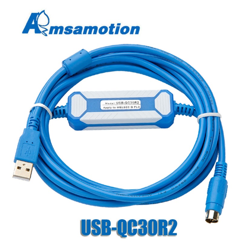 AMSAMOTION USB-QC30R2 For Mitsubishi Q Series PLC Communicatio Cable ...
