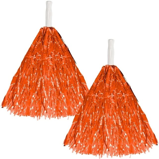 AMSCAN 15" Cheer Leader Dance Team Pom Poms 2pk Orange - Walmart.com