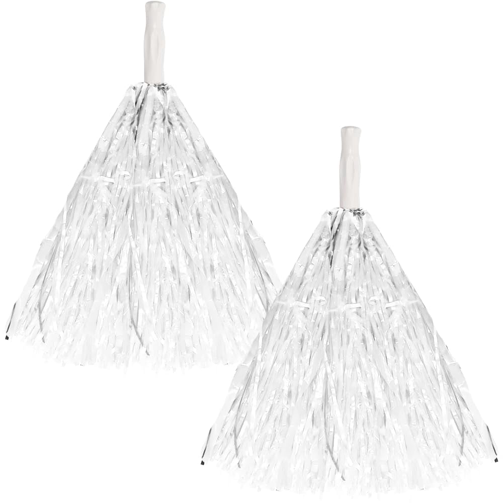 AMSCAN 15" Cheer Leader Dance Team Pom Poms 2pk White - Walmart.com