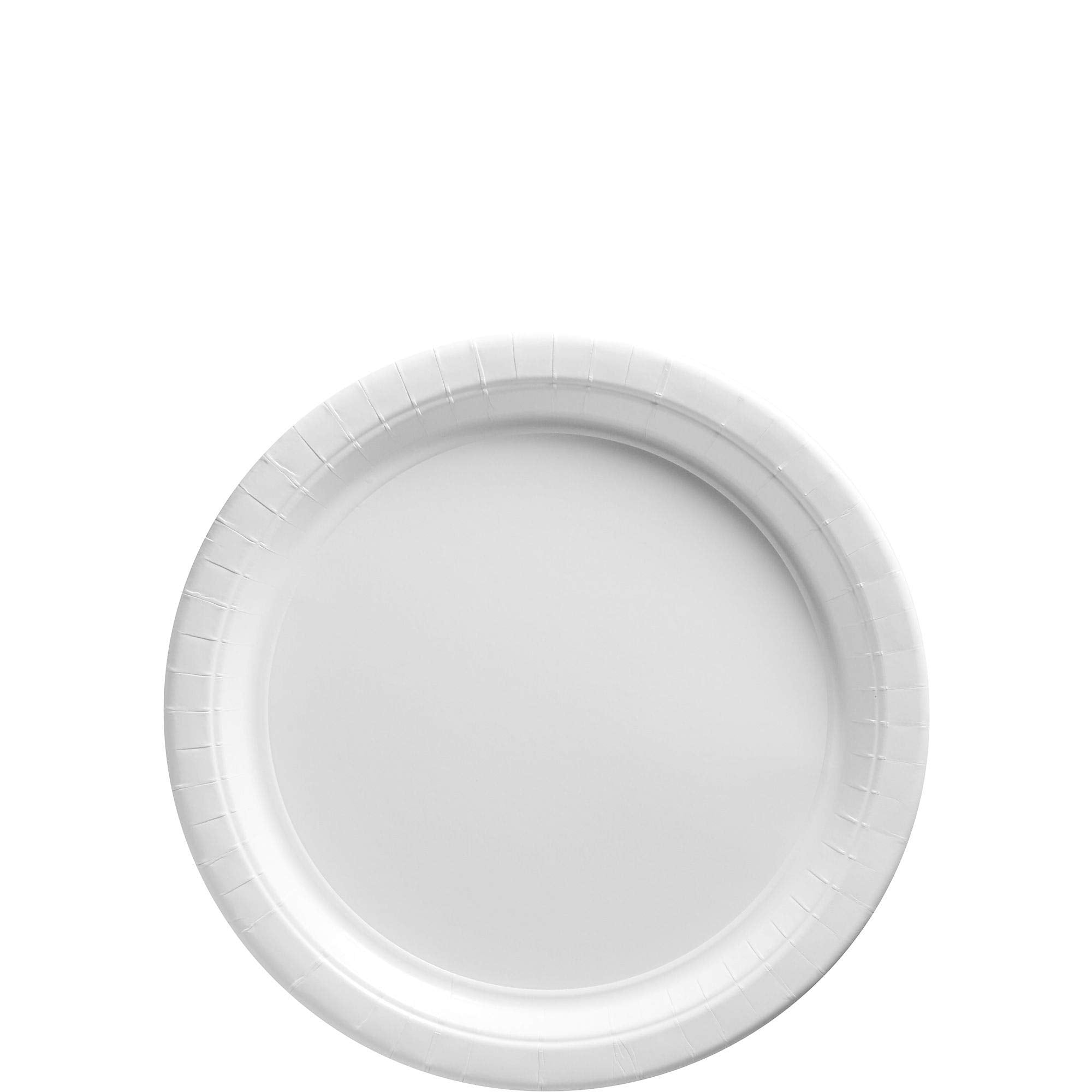 Amscan 640011.08 Frosty White Paper Plates | Big Party Pack | 50ct, 6 3 ...