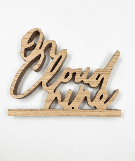 AMSCAN - On Cloud Nine Cursive Wooden Sign (Perfect for Baby Showers ...