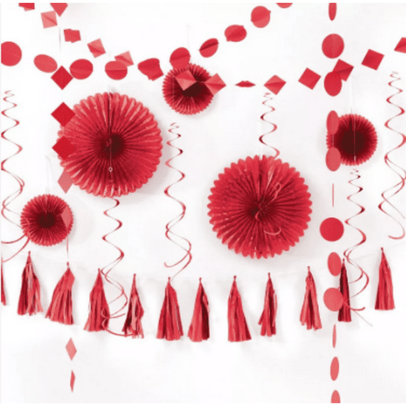 AMSCAN - Red Decorating Kit (Includes 1 Tassle Garland, 4 String ...