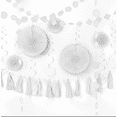 AMSCAN - White Paper Decorating Kit - (Includes 1 Tassel Garland, 4 ...