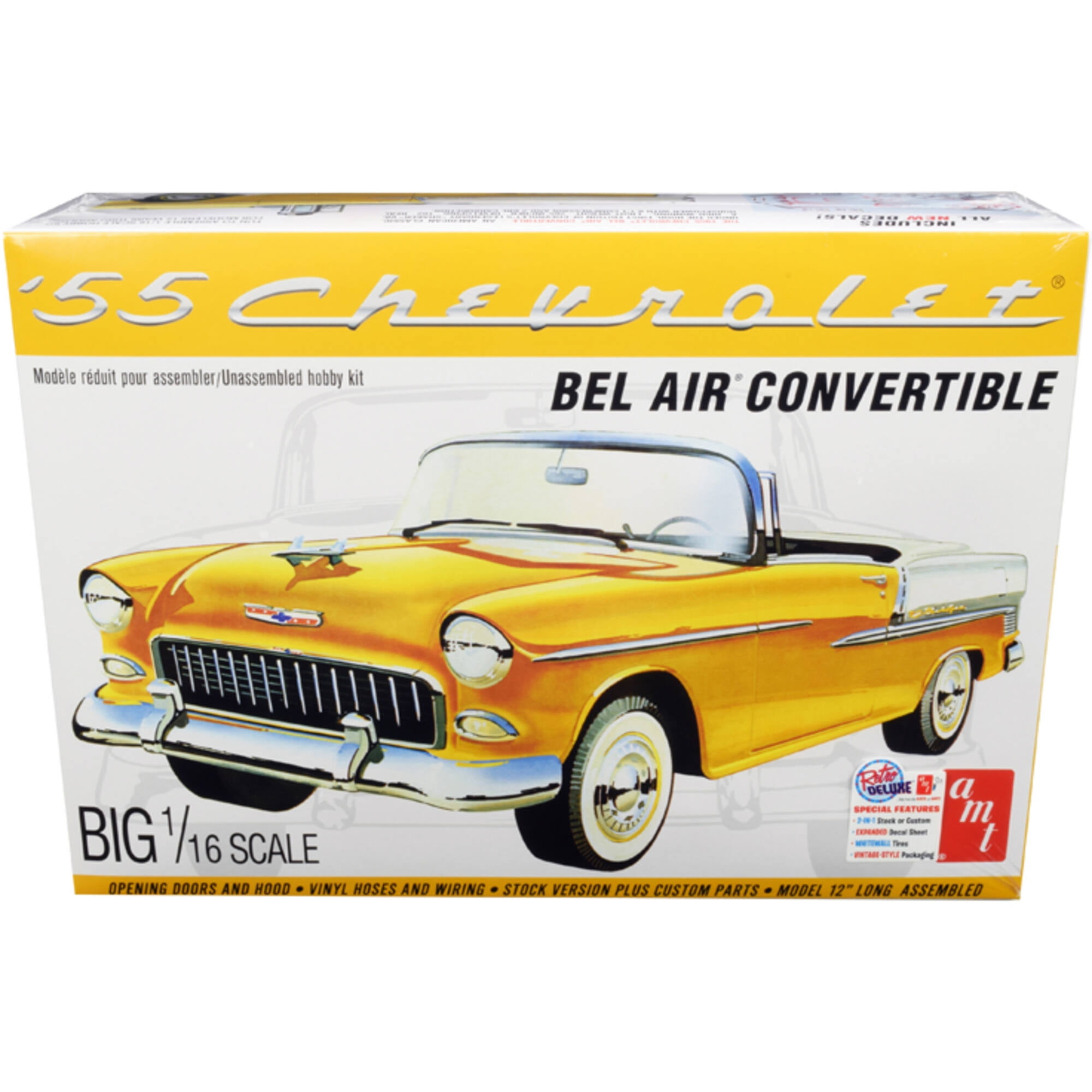 AMT AMT1134 Skill 3 Model Kit 1955 Chevrolet Bel Air Convertible 2 in 1 ...