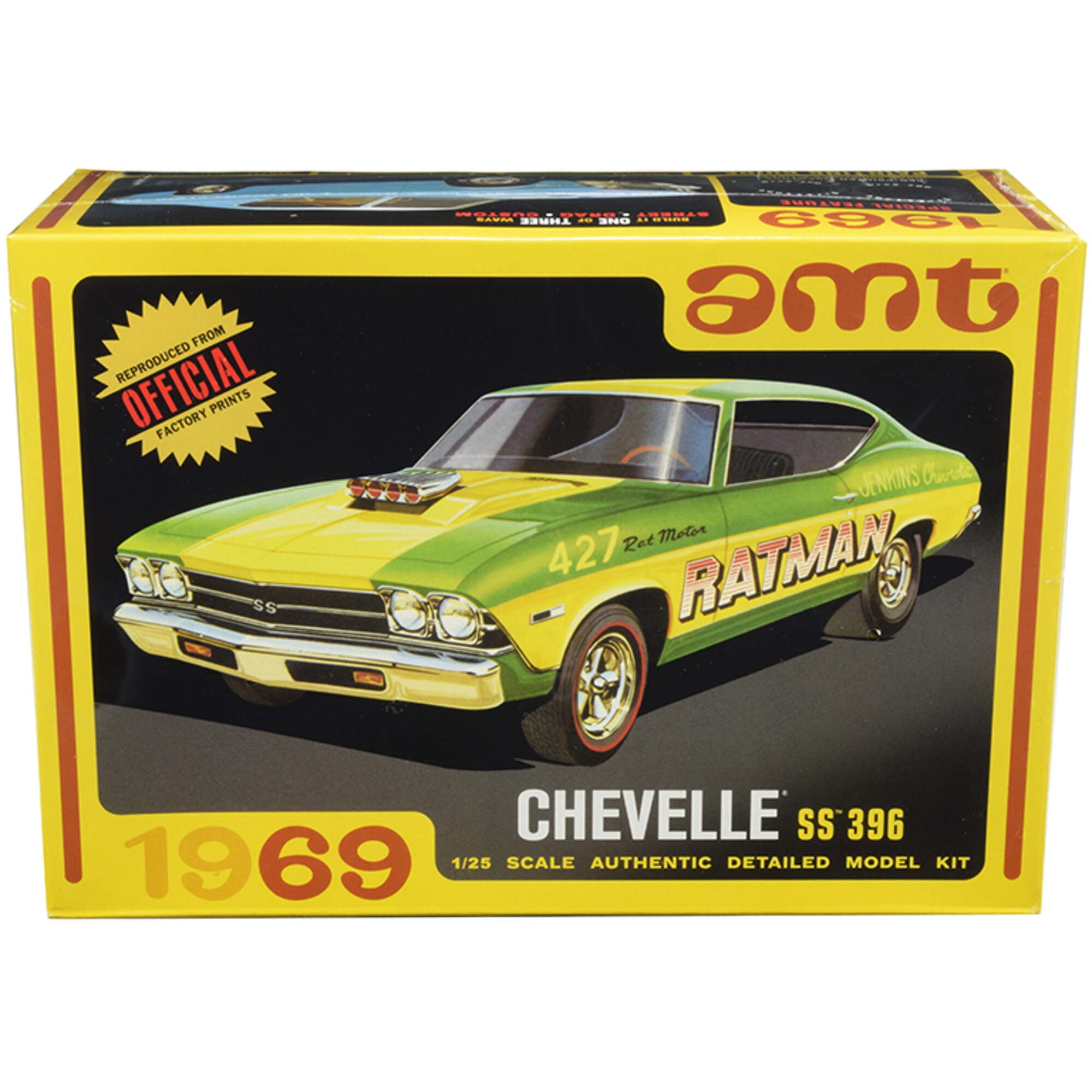 AMT 1/25 Model Kit 1969 Chevrolet Chevelle Hardtop Car/Truck - Walmart.com