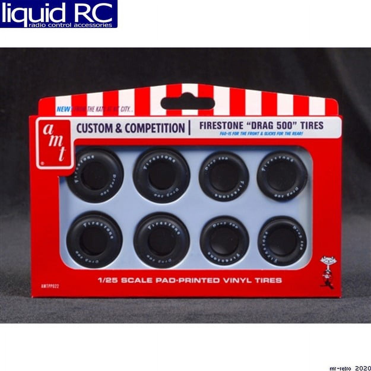 AMT 1/25 Firestone Drag 500 Tire Set AMTPP022 Plastic Accys Decals/Cars ...