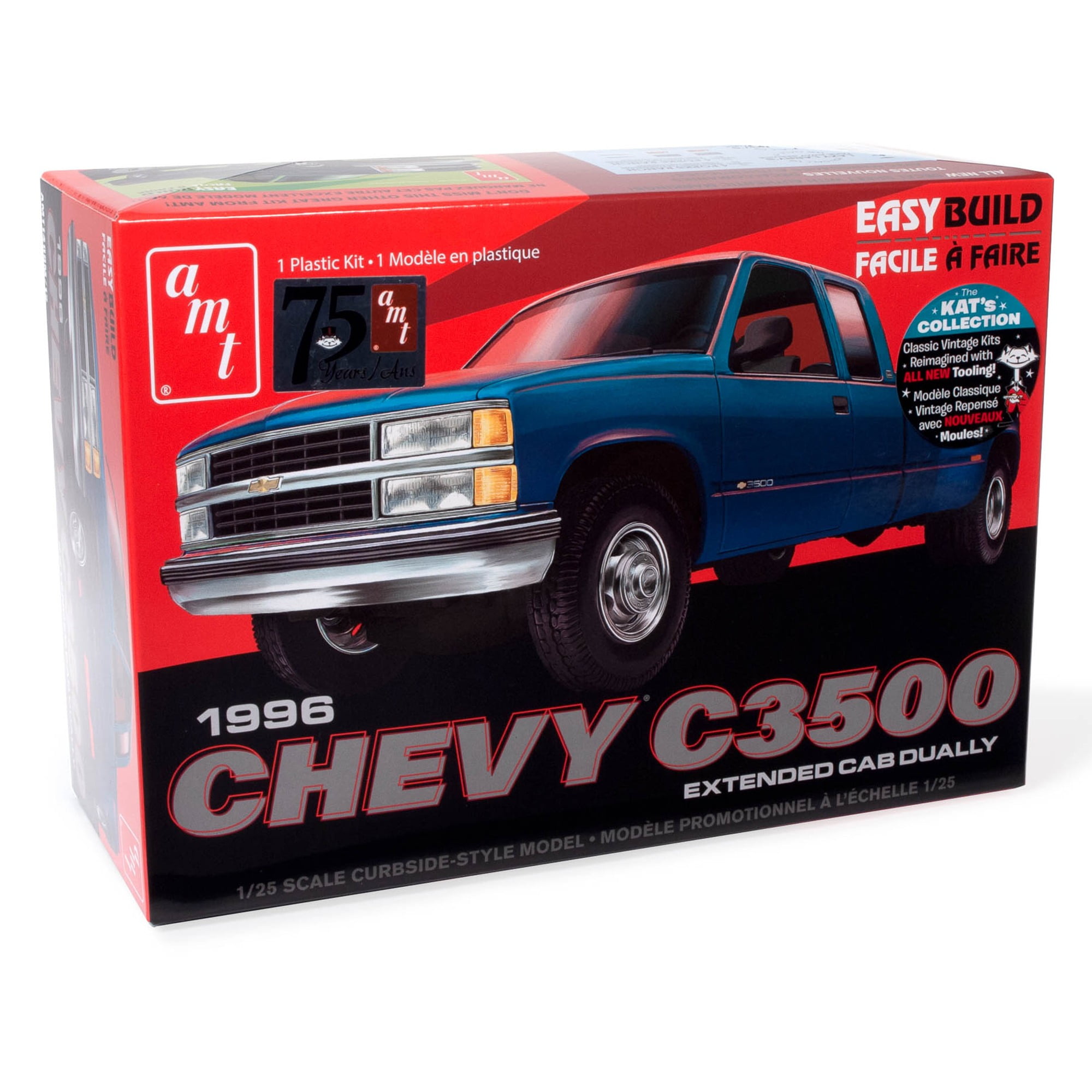 AMT: 1:25 Scale Model Kit - 1996 Chevrolet C-3500 Dually Pickup - 46 Parts - Easy Build New ...