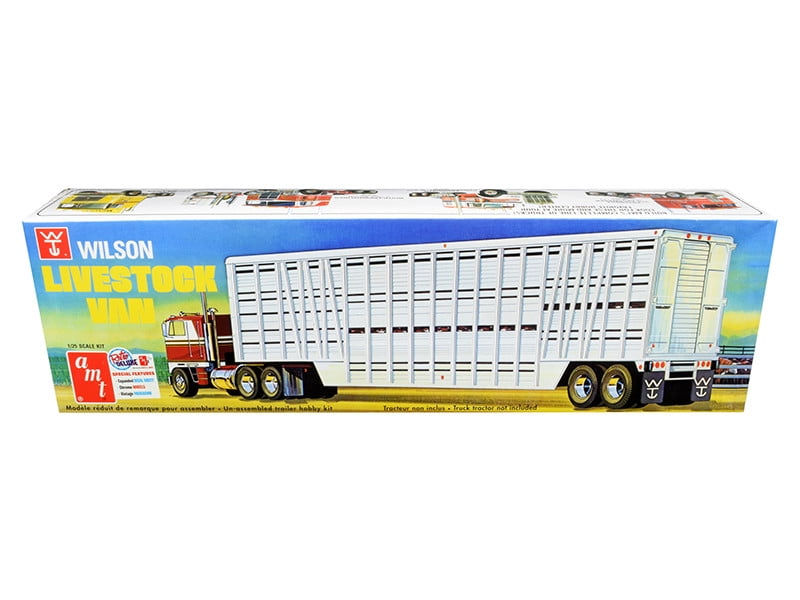 Free Shipping! AMT 1106 1/25 Wilson Livestock Van Trailer - Walmart.com ...