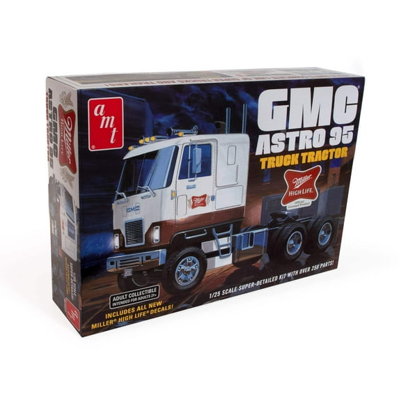 A.M.T GMC Astro 95 Truck Tractor Model Kit, 1:25 Scale, Miller High ...